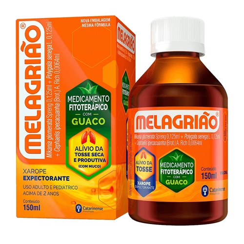 Xarope Melagrião Expectorante Guaco 150ml - Catarinense - Xarope ...