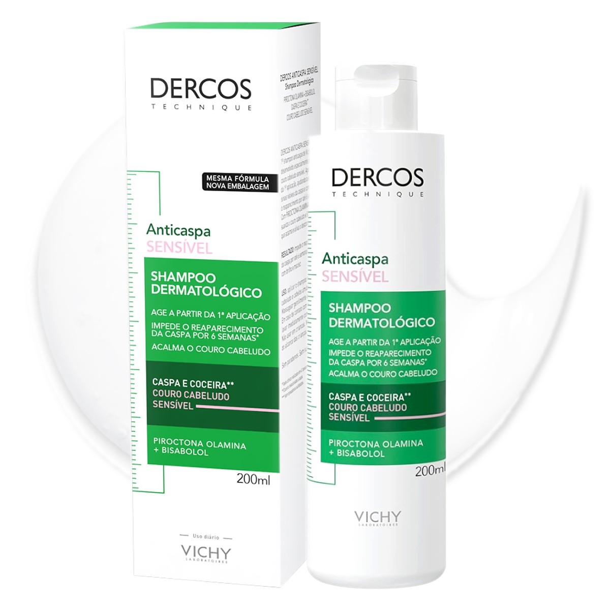 Shampoo Anticaspa Vichy Dercos Sensível 200ml - Shampoo Anticaspa Vichy ...