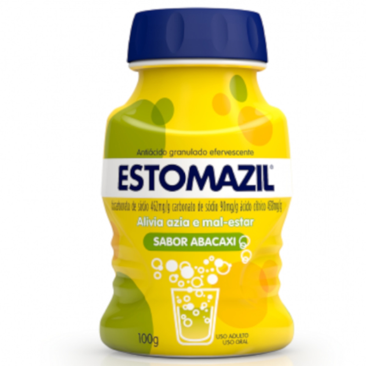 Pó Efervescente Estomazil Abacaxi com 100g - Pó Efervescente Estomazil ...