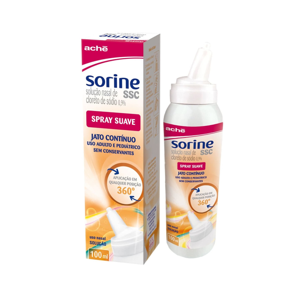 Solução Nasal Aché Sorine SSC 0,9% Spray Suave 100ml - Solução Nasal ...