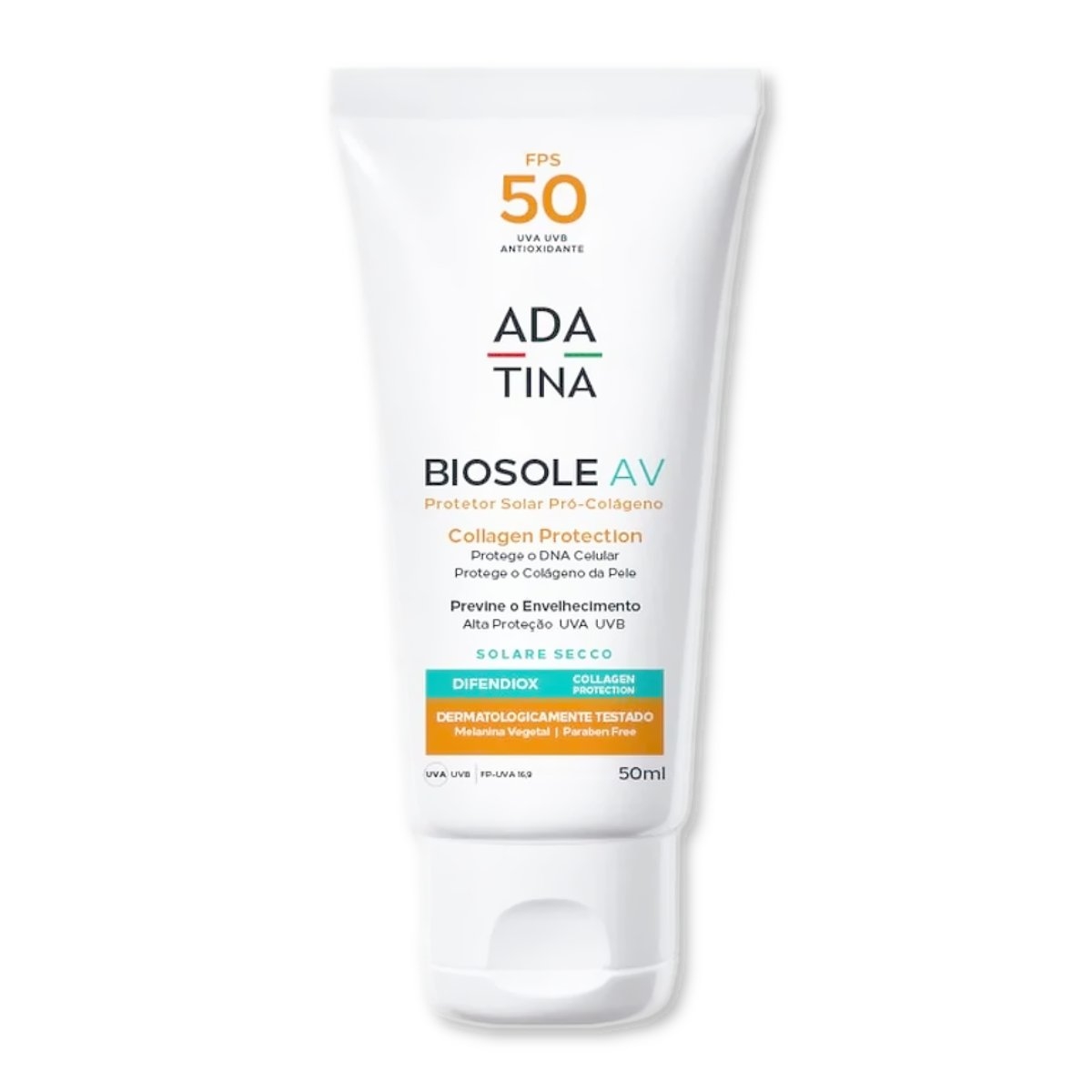 Protetor Solar Ada Tina Biosole Av Fps50 Pró-Colágeno 50ml - Protetor ...