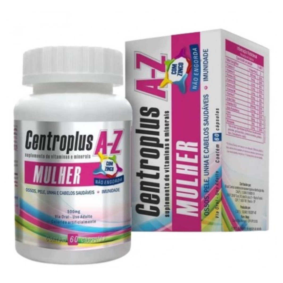MultiVitamínico CentroPlus AZ Mulher 60 Cápsulas - MultiVitamínico ...