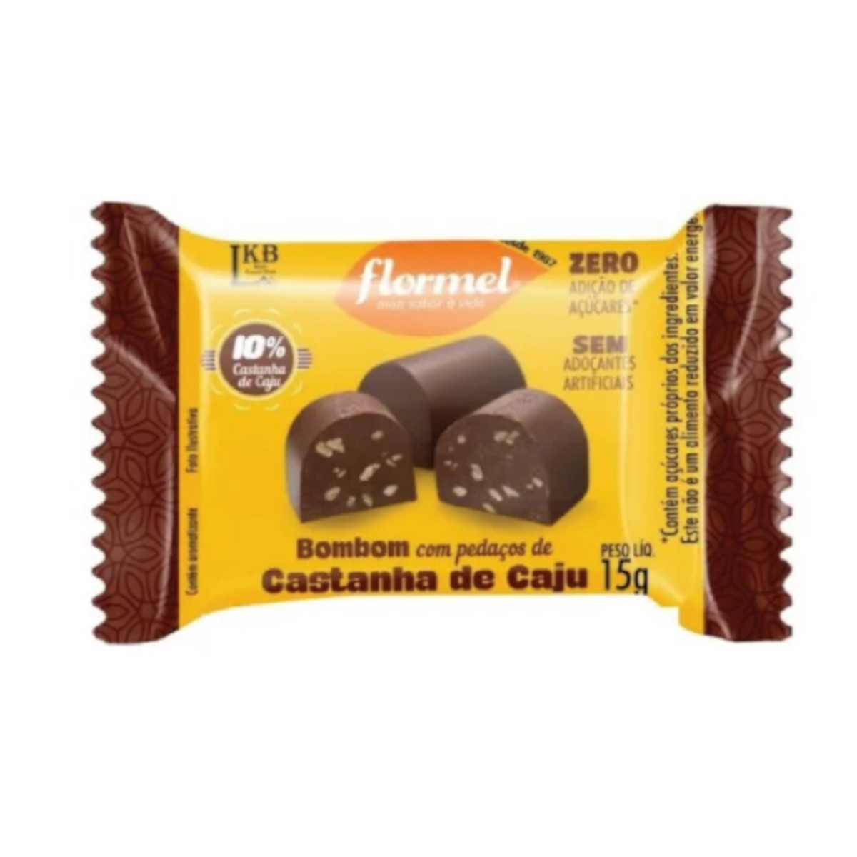 Bombom Flormel Com Pedaços de Castanha de Caju 15g - Bombom Flormel Com ...