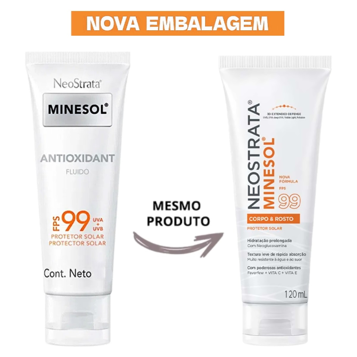 Protetor Solar Neostrata Minesol Fps99 Corpo e Rosto 120ml - Protetor ...