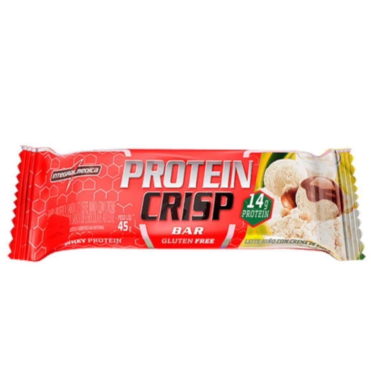 Barra Protein Integralmédica Crisp Bar Leite Ninho e Avelã 45g - Barra ...