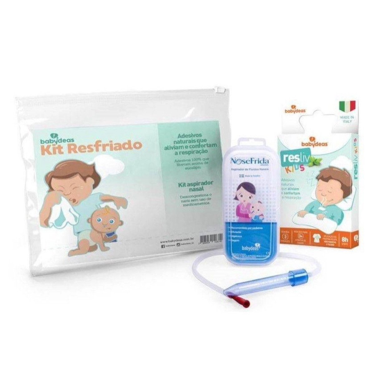 Kit Resfriado Babydeas Nosefrida + Resliv Kids - Kit Resfriado Babydeas ...