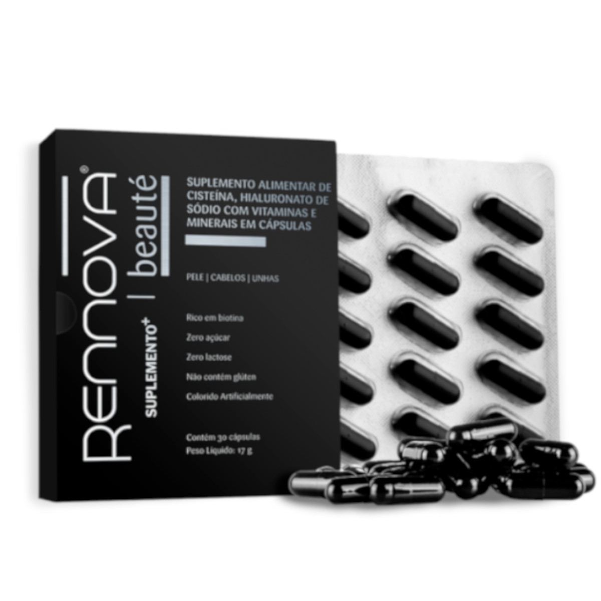Suplemento Rennova Beauté Ácido Hialurônico 30 Cápsulas - Suplemento Rennova Beauté Ácido ...