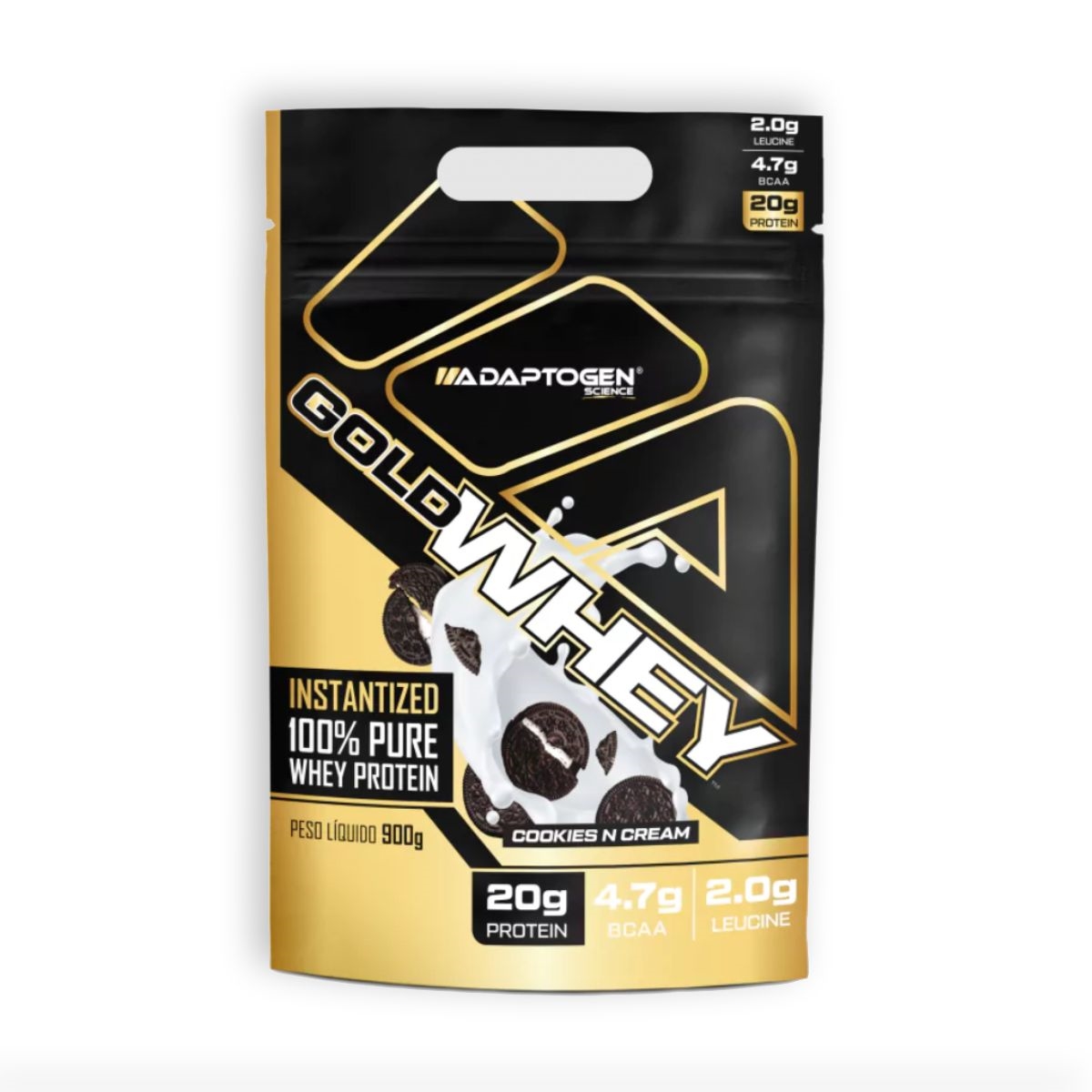 Suplemento Adaptogen Gold Whey Cookies in Cream 900g - Suplemento ...