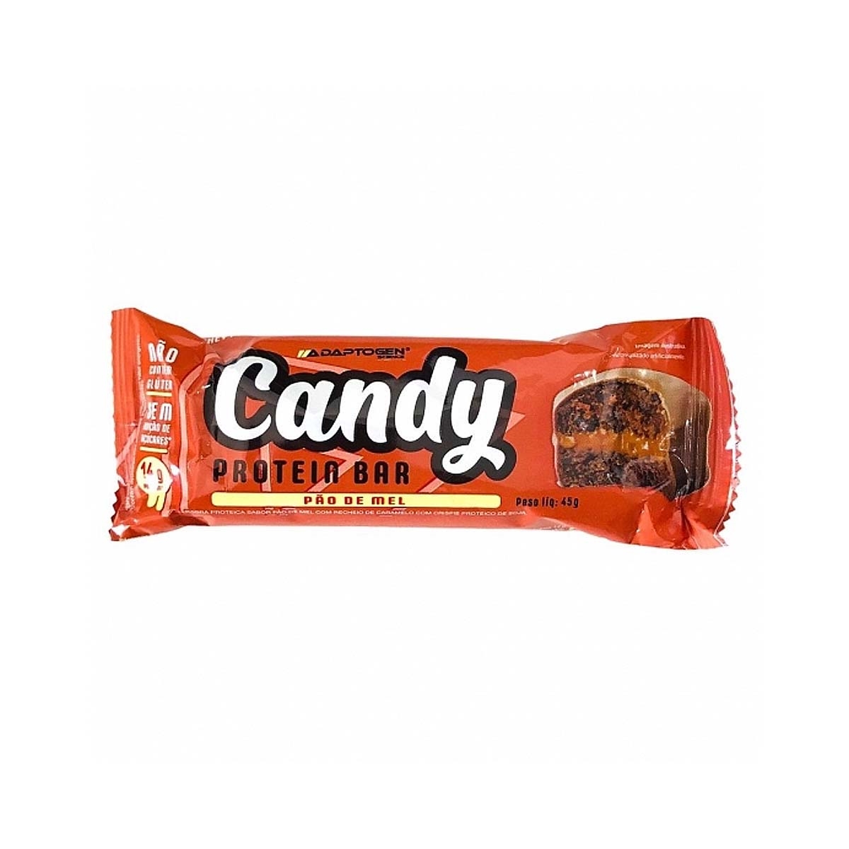 Barra De Proteína Adaptogen Candy Protein Bar Pão De Mel 45g - Barra De ...