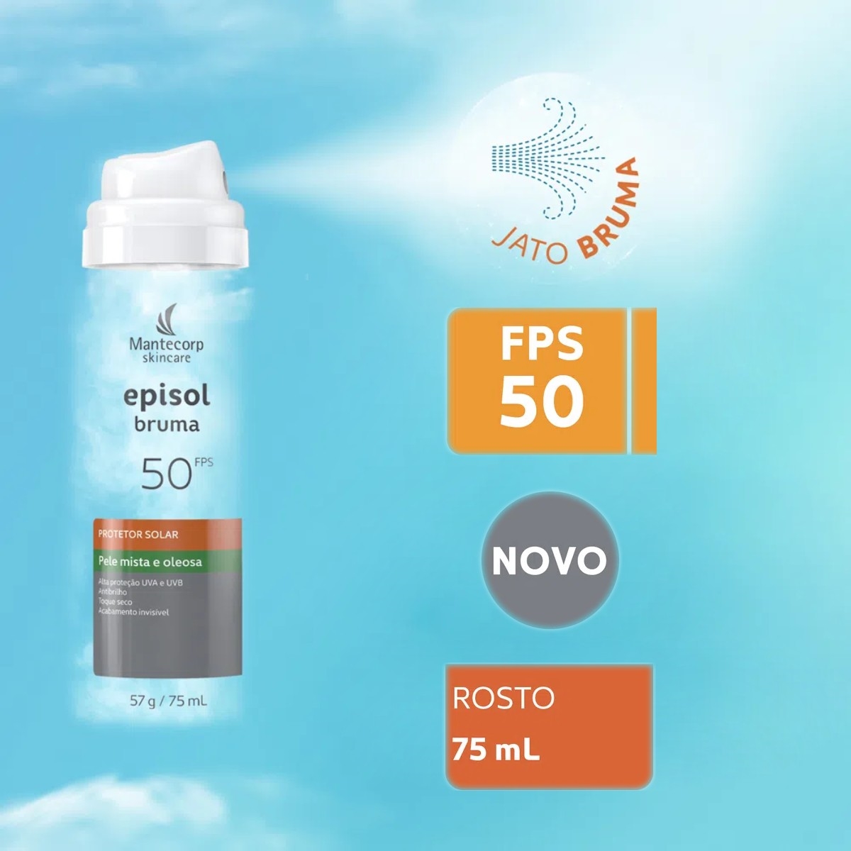Protetor Solar Mantecorp Episol Bruma Fps50 Spray 75ml - Protetor Solar ...