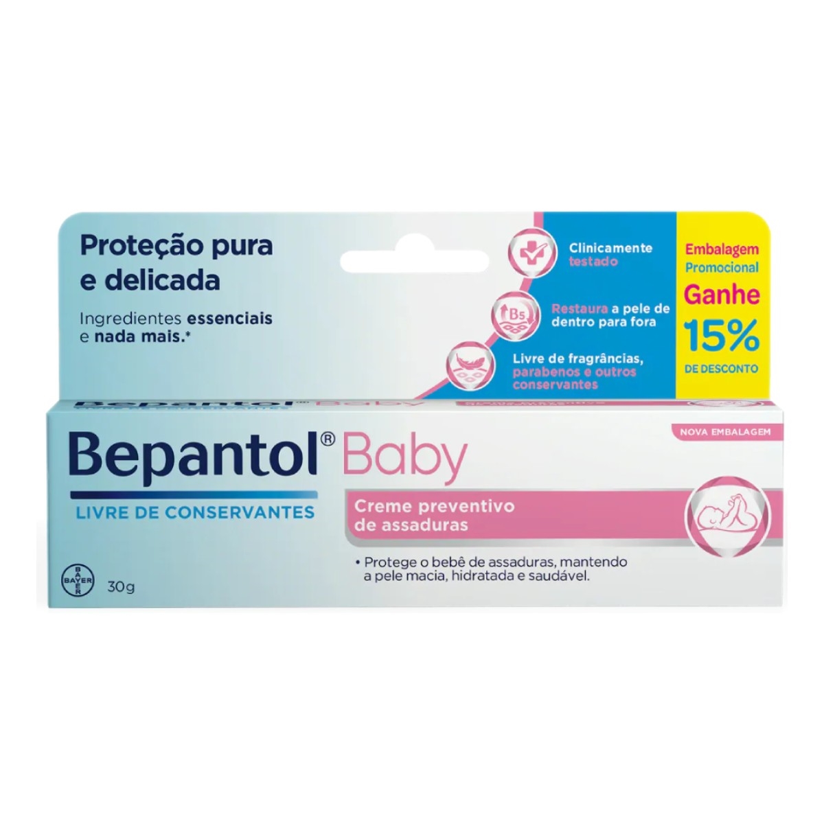 Creme Antiassaduras Bayer Bepantol Baby 30g - Creme Antiassaduras Bayer ...