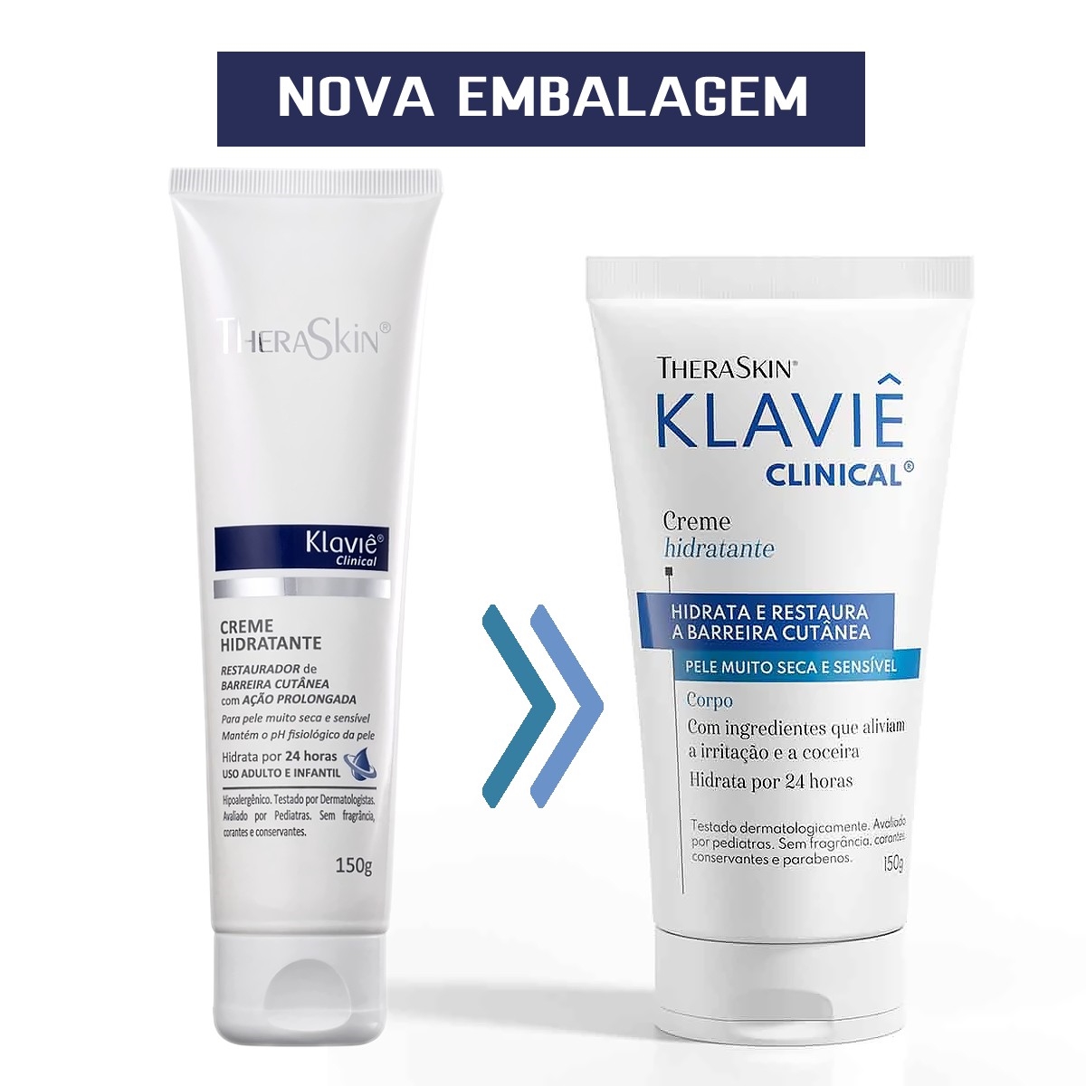 Creme Hidratante Theraskin Klaviê Clinical 150g - Creme Hidratante ...