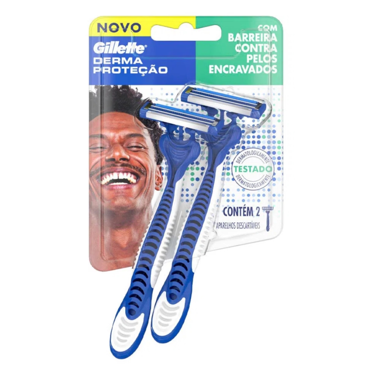 Aparelho De Barbear Gillette Derma Proteção com 2 unidades - Aparelho ...