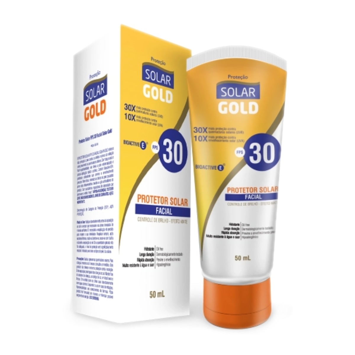 Protetor Facial Solar Gold FPS30 Efeito Mate 50ml - Protetor Facial ...