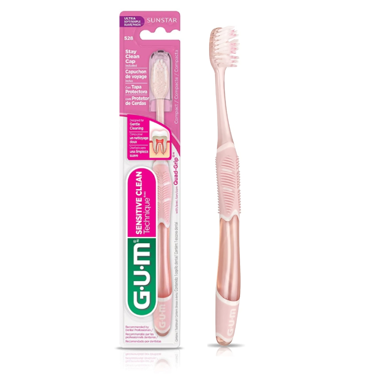 Escova Dental Sensitive Clean Ultra com Protetor - Gum - Escova Dental ...