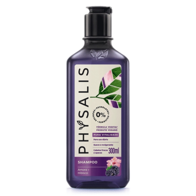 Shampoo Natural Physalis Vegano Pura Vitalidade 300ml - Shampoo Natural ...