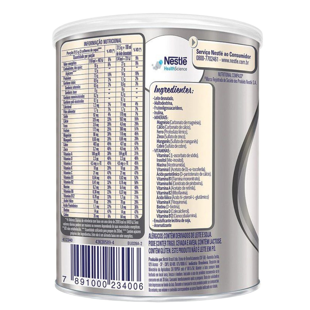 Suplemento Alimentar Nestlé Nutren Active Baunilha 400g - Complemento ...