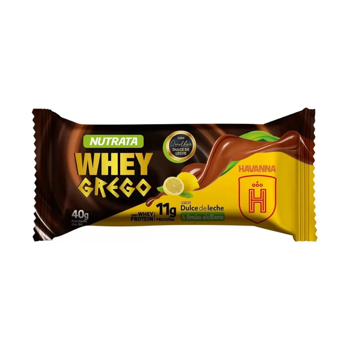 Barra de Proteína Nutrata Whey Grego Doce de Leite e Limão 40g - Barra ...