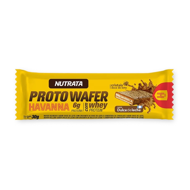 Barra Whey Protein Nutrata Proto Wafer Doce de Leite 30g - Barra Whey ...