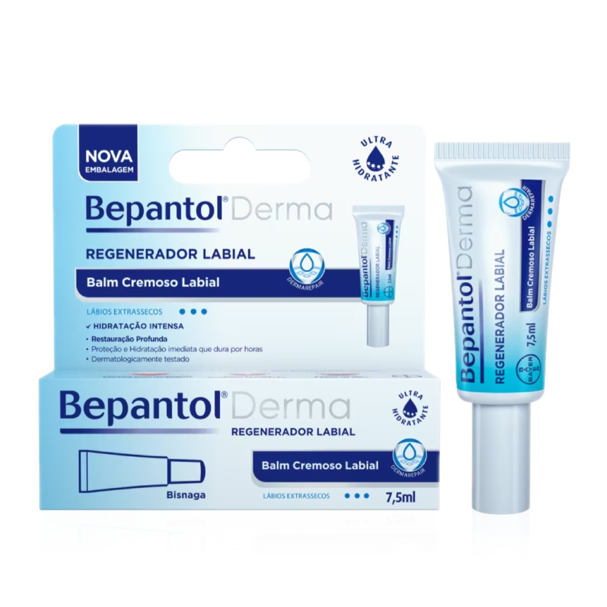 Regenerador Labial Bepantol Derma Balm Cremoso 7,5ml - Regenerador ...
