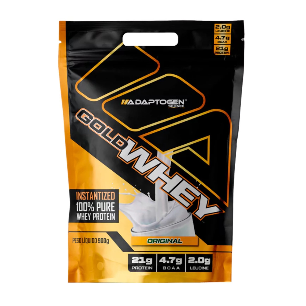 Suplemento Adaptogen Gold Whey Concentrado Original 900g - Suplemento Adaptogen Gold Whey ...